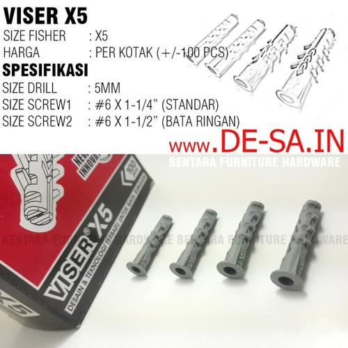 Jual VISER X5 ANGKUR DINDING TEMBOK BATA WALL PLUG - Kab. Tangerang ...