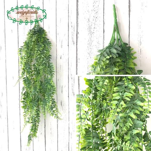 Jual Daun Hias Juntai Pakis Kelabang Artificial Tanaman Rambat - Hijau ...