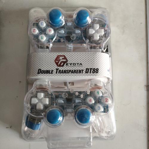 Jual Stik PS PC JOYSTICK PC Laptop Gamepad Double Transparan Usb - Kota ...