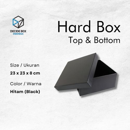 Jual Hard Box Full Hitam / Kotak Kado Full Hitam 23 x 23 x 8 cm - Hard ...