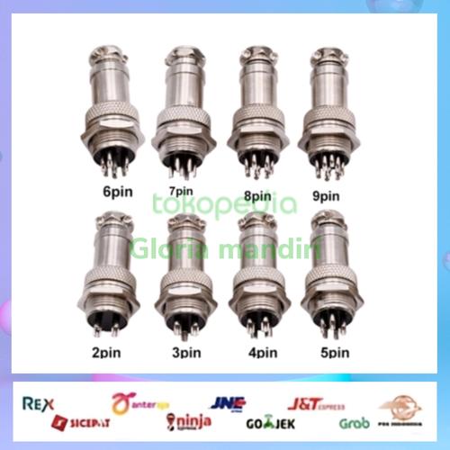 Jual Aviation Connector Plug CB GX20 20 Mili Set Male Female - 3 Pin - Jakarta Barat - Gloria ...