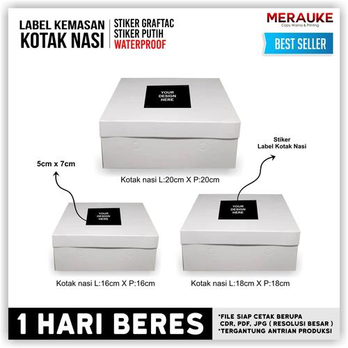 Jual STICKER KEMASAN KOTAK NASI / LABEL PRODUK / STICKER VINYL ...
