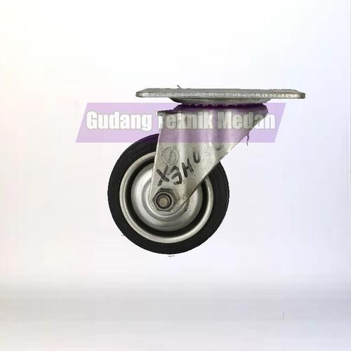 Jual Roda Hidup Beave 5Inch Roda Troli Karet Hitam 5 Inch Hidup ...