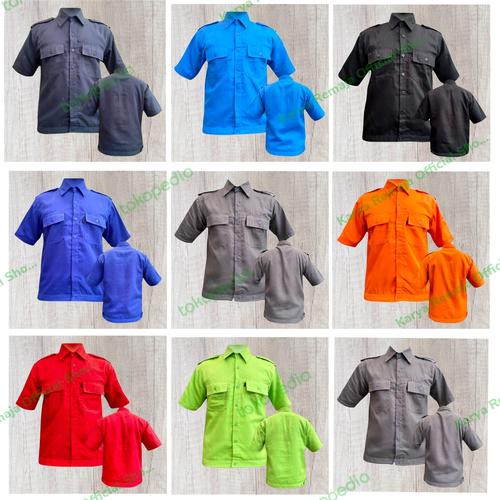 Jual COD!! Seragam Casual Kasual Polos Seragam Kerja seragam Lengan ...