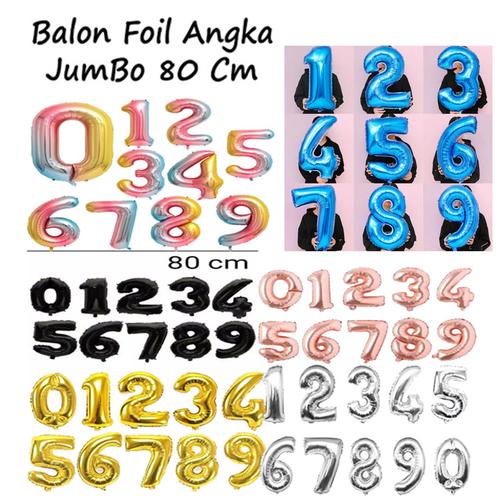 Jual Partybaloon Balon Ulang Tahun Angka Umur Jumbo 80 Cm Satuan Murah ...