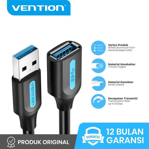 Jual Vention 1.5M Kabel Extension USB 3.0 Male to Female - Jakarta ...