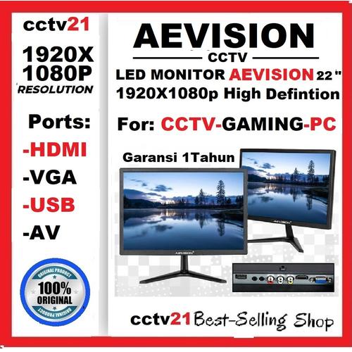 Jual LED MONITOR AEVISION 22" PAE-LED22A-2K Ultra Series For CCTV ...