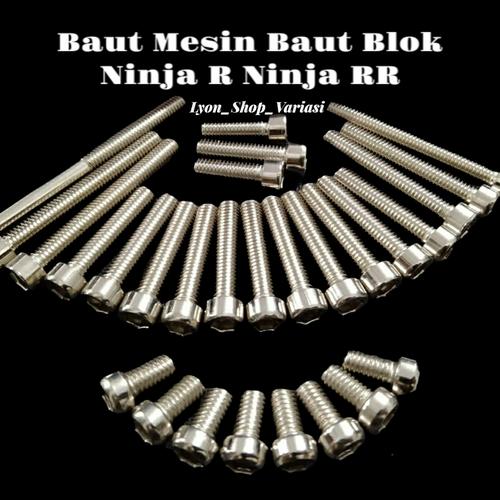 Jual Baut Probolt Baut Mesin Blok Ninja R Ninja RR Set Kiri - Kanan 28 Pcs - Jakarta Barat ...