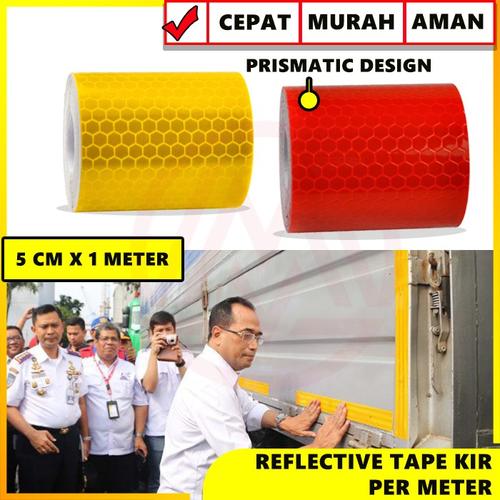 Jual stiker reflektor mobil truk dishub sticker reflektif 3m panjang 1m ...