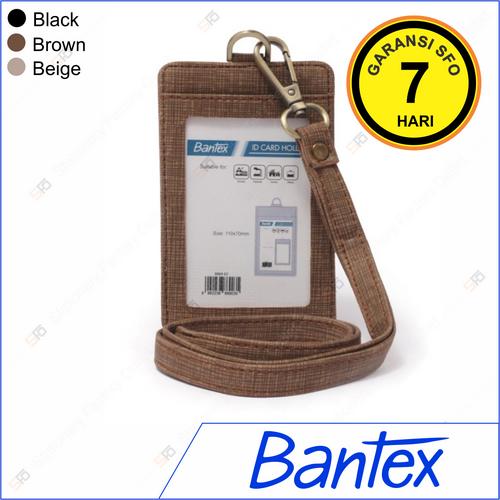Jual ID Card Holder Kulit Bantex Potrait + Lanyard (54mm x 86mm) - Lime ...
