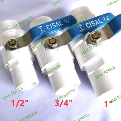Jual Ball valve pvc CISAL gagang besi 1" -Stop kran CISAL pvc gagang ...