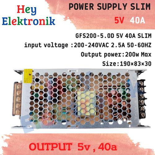 Jual POWER SUPPLY RUNNING TEXT SLIM ADAPTOR TRAVO 5V 20A 40A 60A - 5V ...