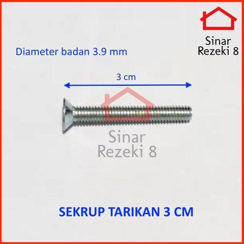 Jual Sekrup Tarikan 3 cm / Baut Skrup Handle Laci Handel Lemari Gagang ...