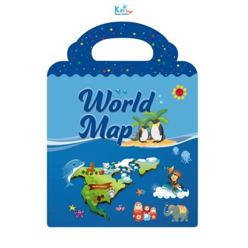 Jual Buku Stiker Reusable / Sticker Book - World map - Kota Semarang ...