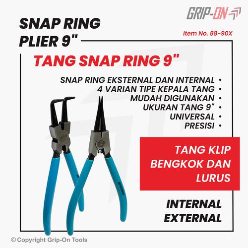 Jual GRIP-ON TANG SNAPRING 9" TANG SPI / CIRCLIP SNAPRING PLIERS 9 INCH ...