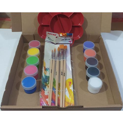 Jual Paket Alat Lukis Lengkap 10 Warna 5 Kuas + Box - Kota Bekasi ...