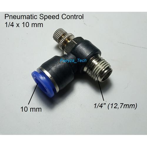 Jual FITTING PNEUMATIC SPEED CONTROL / FLOW CONTROL ELBOW 1/4 inch x 10 ...