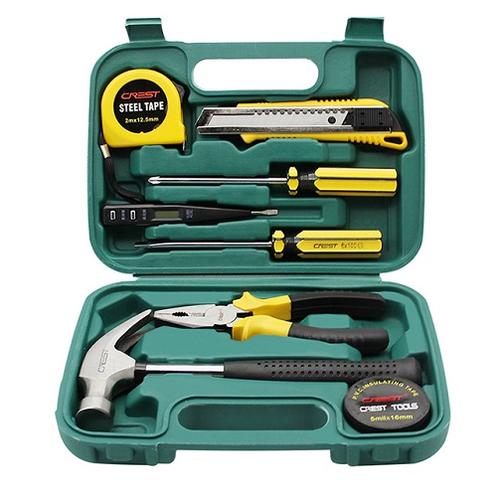 Promo Kunci Set 9 Pcs Perkakas Obeng Tang Palu Hand Tool Box Set - Kab ...