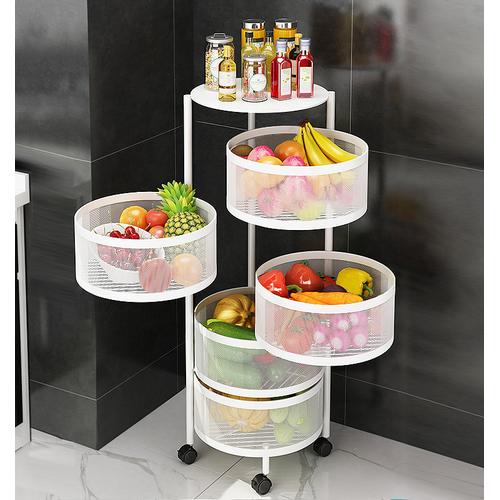Jual Rak Susun Besi Dapur Serbaguna Tingkat Model Bulat / Rak Troli ...