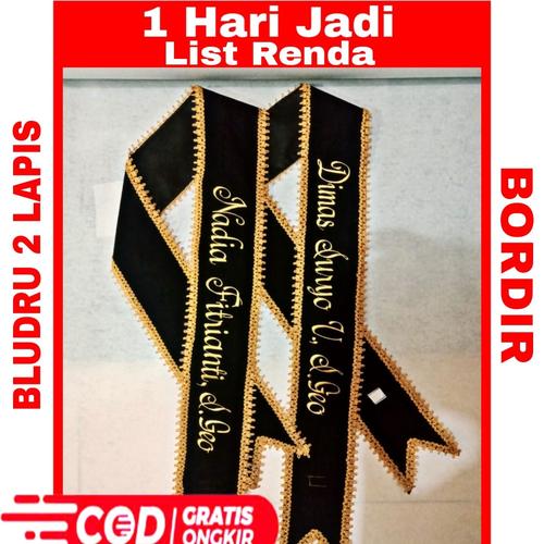 Jual Selempang Slempang Wisuda Bordir Bludru Renda Express - pink, 1 ...