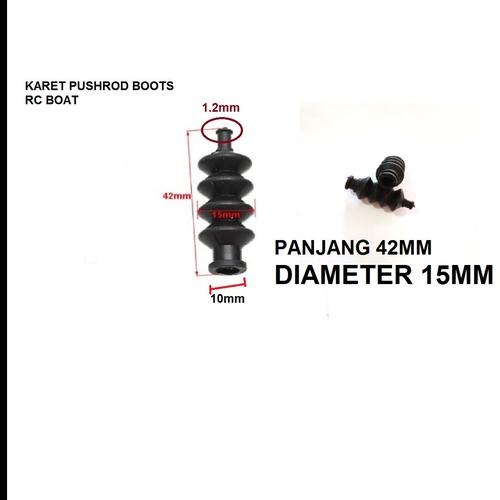 Jual Rudder Push rod pushrod boot waterproof 42mm RC Boat Engine - Kota ...