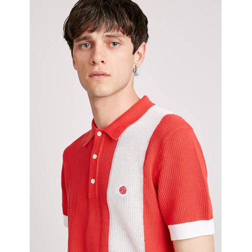 Jual Pretty Green Knit Polo Shirt Red / White Original - XS - Jakarta ...