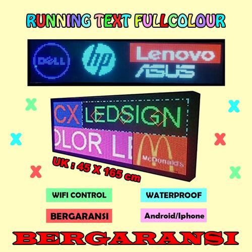 Jual Running text Outdoor GROSIR Garansi ukuran 40x165 RGB Fullcolour ...