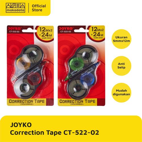 Jual STIPO KERTAS | TIP-EX | CORRECTION TAPE JOYKO CT-522-02 2 SET ...