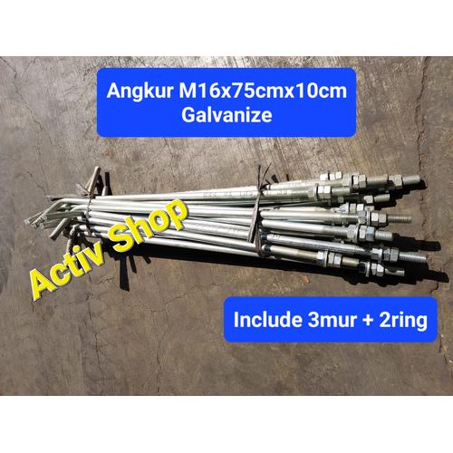 Jual Angkur L M16 x 75cm x 10cm Galvanis Include 3 Mur + 2 Ring ...