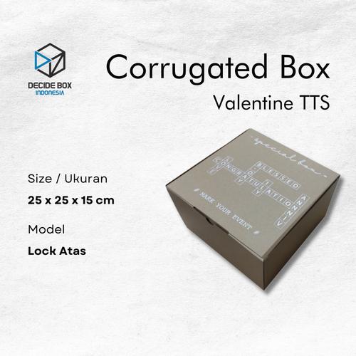 Jual Corrugated Box Valentine TTS / Kotak Kado Valentine TTS. - 25 x 25 ...