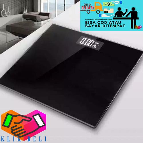 Jual Timbangan Badan Digital Full Black Tempered Kaca Electronic Body ...