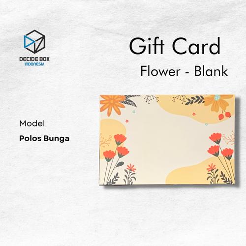Jual Gift Card Flower Themed / Kartu Ucapan Bunga Polos. - Jakarta ...