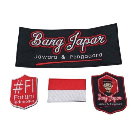 Jual logo emblem bang japar custom logo satuan bordir komputer ...