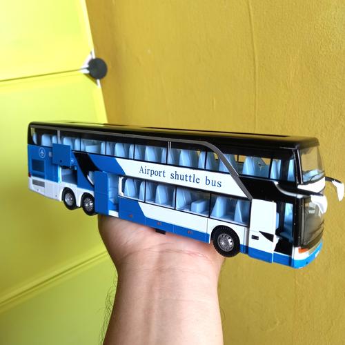 Jual maianan diecast bus double decker tingkat mainan bis oleng bahan ...