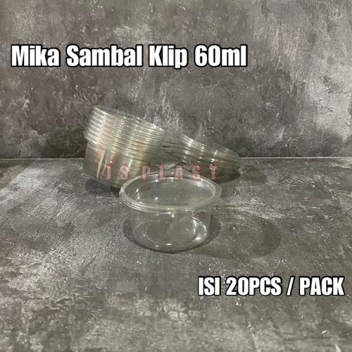 Jual (ISI 20PCS) Mika Sambal 60ml Klip - Tray Cup Saos - Tempat Saos ...