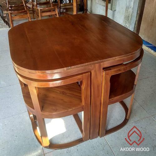 Jual Meja Makan Set Kayu Jati Minimalis Kursi Bisa Masuk Meja Rapi - Finishing - Kab. Jepara ...