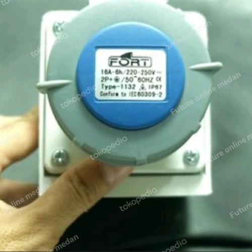 Jual Stop kontak Fort wall socket mounting 3P 16 ampere 3pin IP67 FT - 1132 - Kota Medan ...