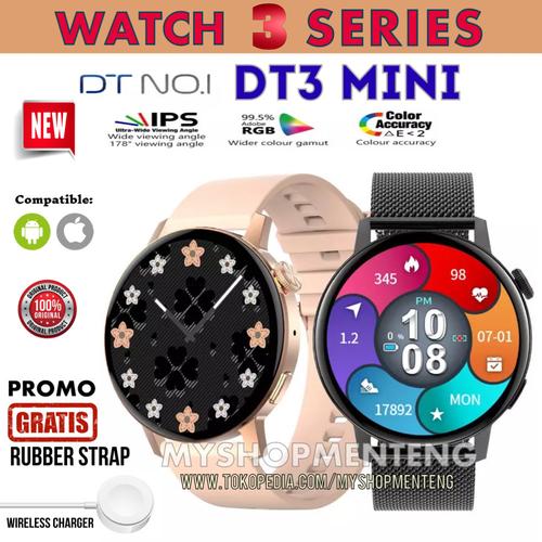 Jual DT NO.1 Smartwatc DT3 MINI HD IPS Screen Bluetooth Call Waterproof ...