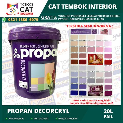 Jual CAT TEMBOK DALAM PROPAN DECORCRYL (BISA REQUEST WARNA) 20L PAIL ...