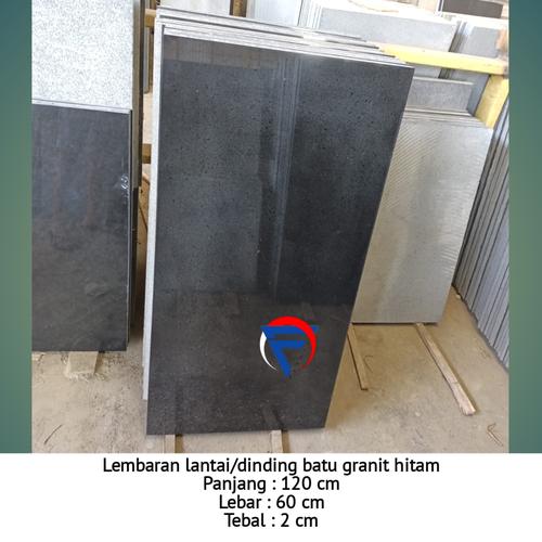 Jual Lembaran bahan lantai/dinding/meja batu granit hitam 120x60 - Kab ...