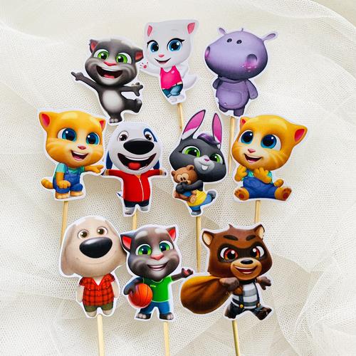 Jual Talking Tom Chibi Cupcake Topper Birthday / Hiasan Cupcake ...
