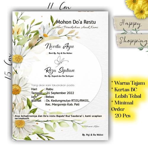 Jual undangan pernikahan/Hajatan/khitanan/syukuran/undangan murah ...