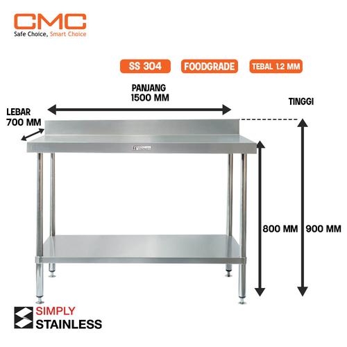 Jual Meja Dapur Stainless Untuk Kitchen Restoran & Cafe - Kota ...