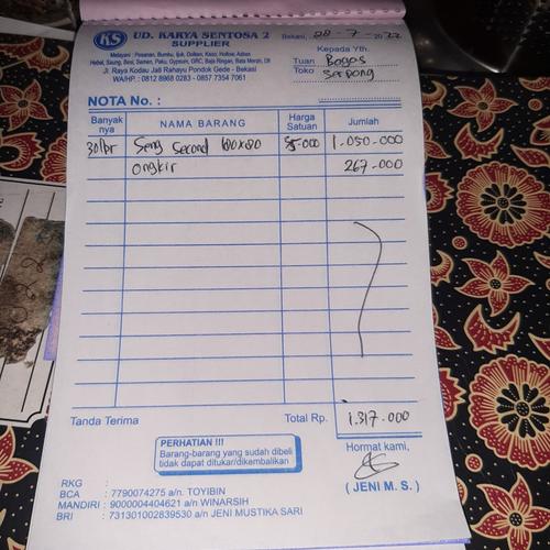 Jual po seng bekas serpong dua - Kota Bekasi - ud.karya sentosa 2 ...