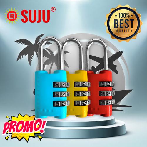 Jual Gembok koper 3 digit asli SUJU. gembok tas kombinasi nomor - Biru ...