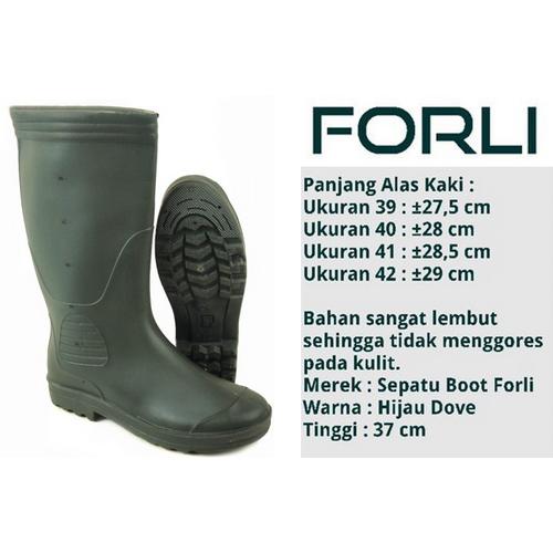 Jual Sepatu Boot Karet Anti Air FORLI HIJAU Sepatu Boots Tinggi Murah ...