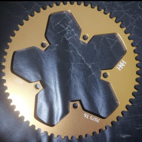 Jual Chainring H&H BCD 130 60T GOLD original kreuz BromptonN - Jakarta ...