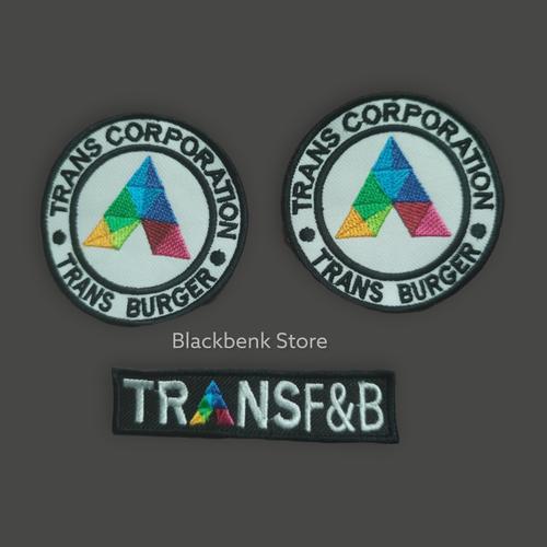 Jual emblem logo transcorp trans burger logo patch emblem custom satuan ...