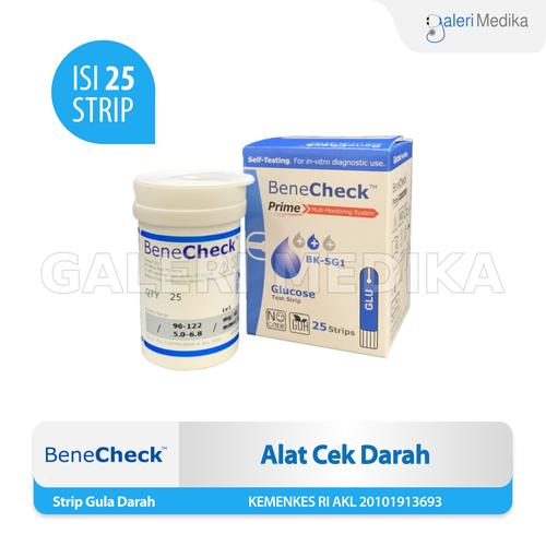 Jual Benecheck Prime- Test Strip Gula Darah - Strip Blood Glucose ...