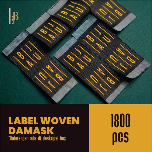 Jual Label Baju Custom Woven 200 lusin / 1.200 pcs - Jahit Keliling, 1 ...